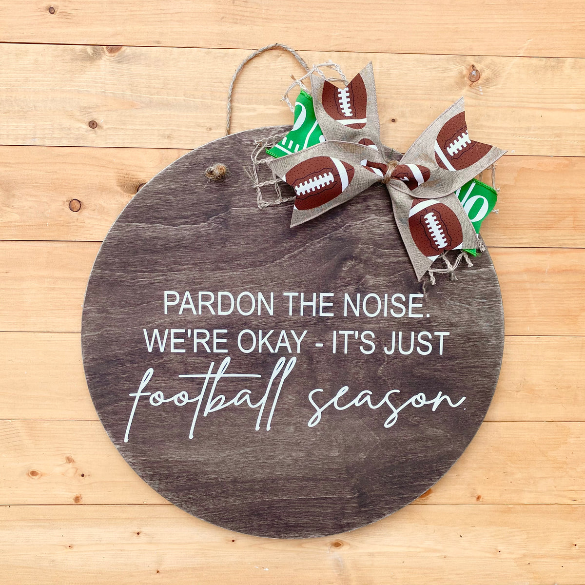 16” Football Theme Door Hanger (made to order) – Worley Wreath Boutique